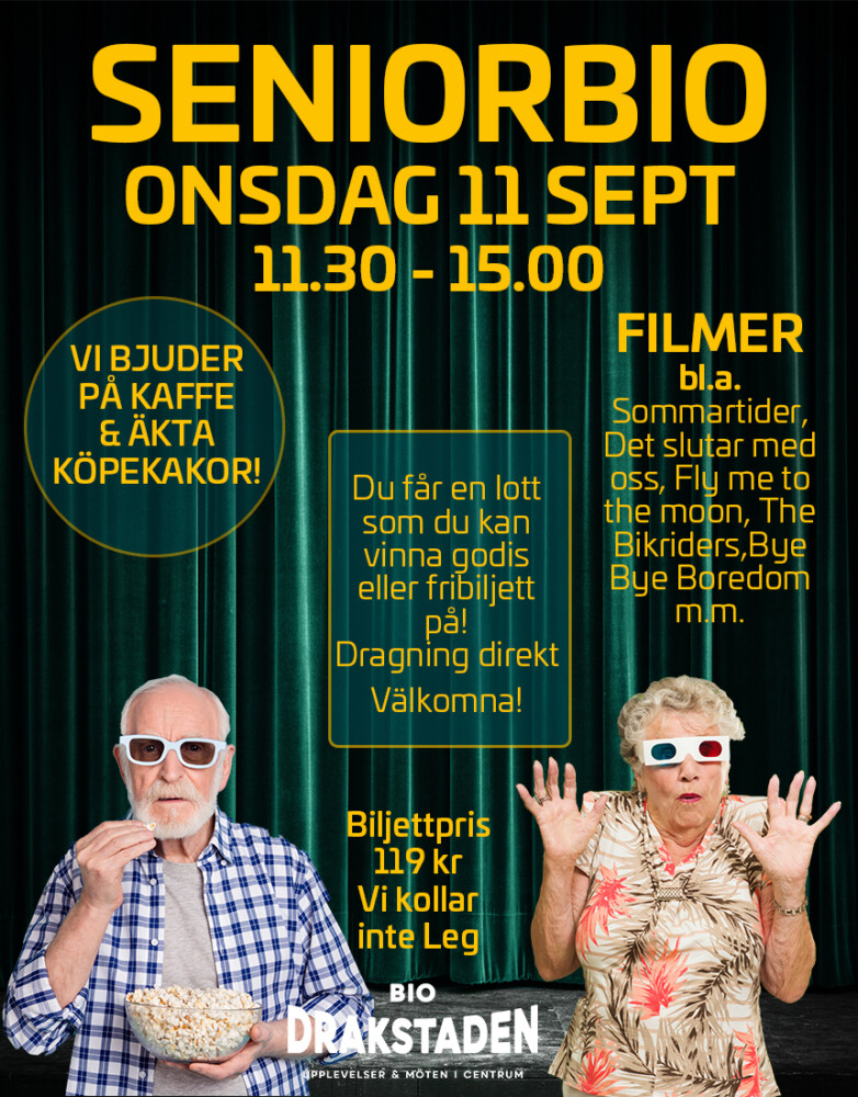 SENIORBIO 11 SEPTEMBER | Bio Drakstaden